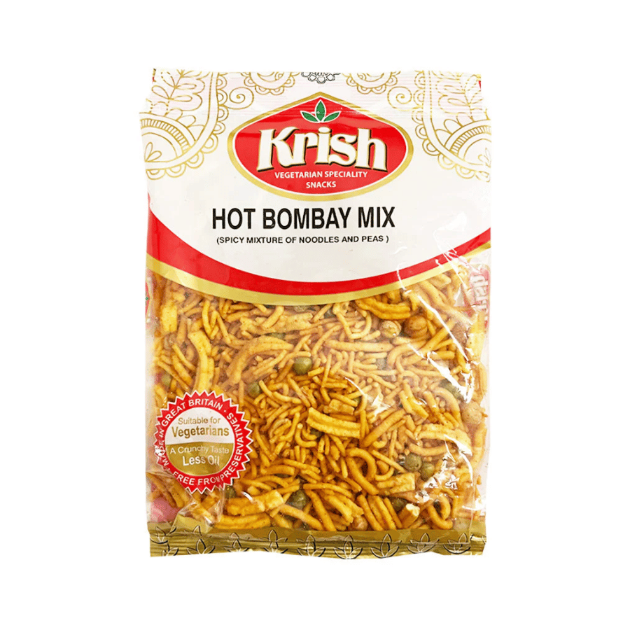 Krish Hot Bombay Mix 200g - Fiery & Crunchy Indian Snack Mix – Food Bazaar