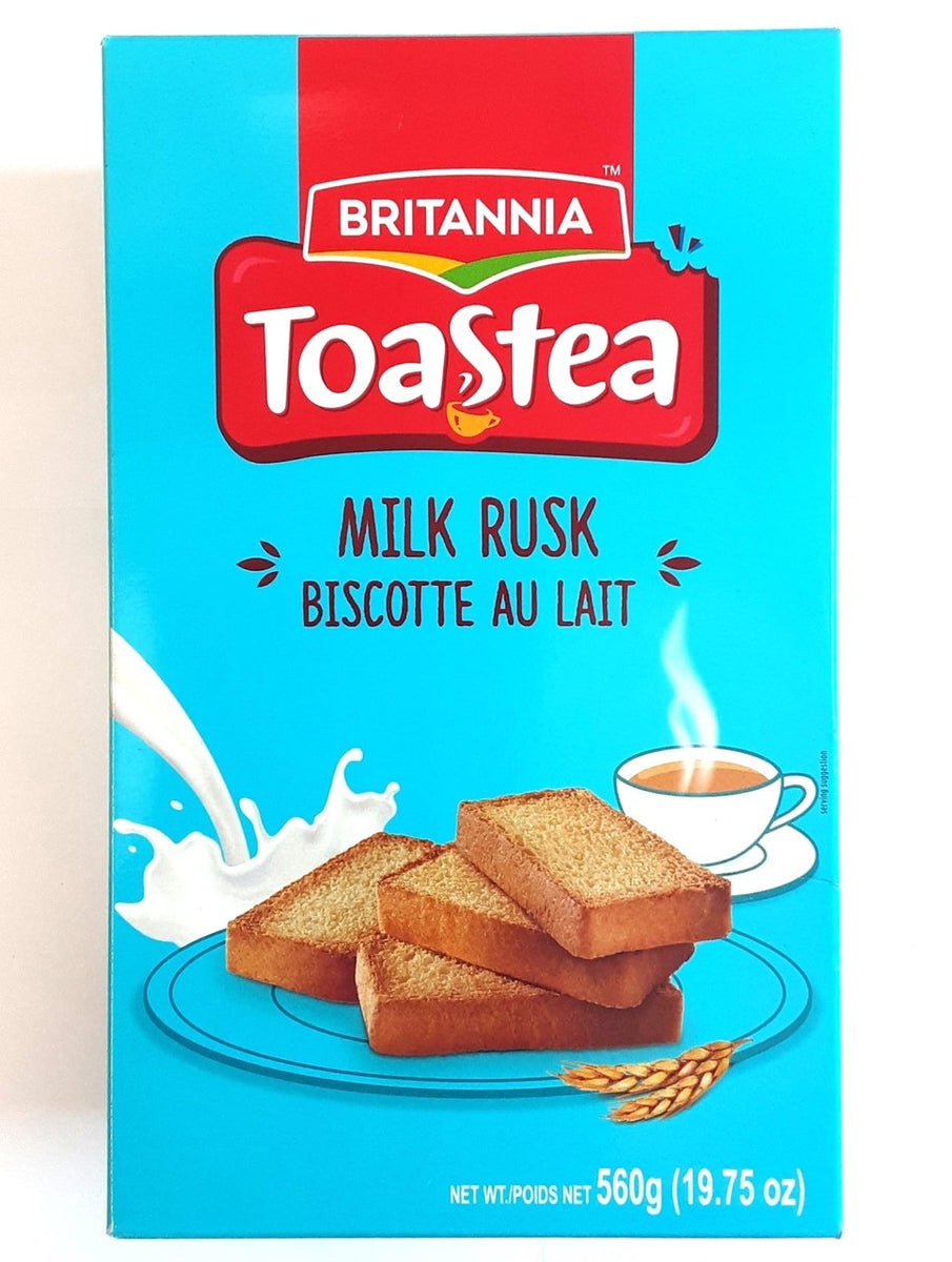 Britannia Toastea Milk Rusk 560g – Twice-Baked Crunchy Tea Biscuit with ...