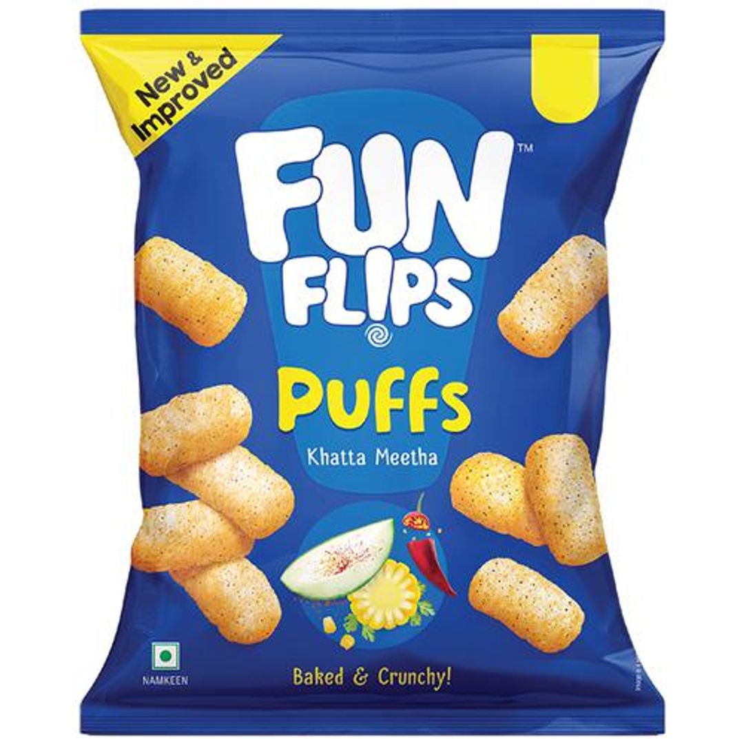 Fun Flips Khatta Meetha Corn Puffs 35g - Buy Online UK | Tangy Sweet ...