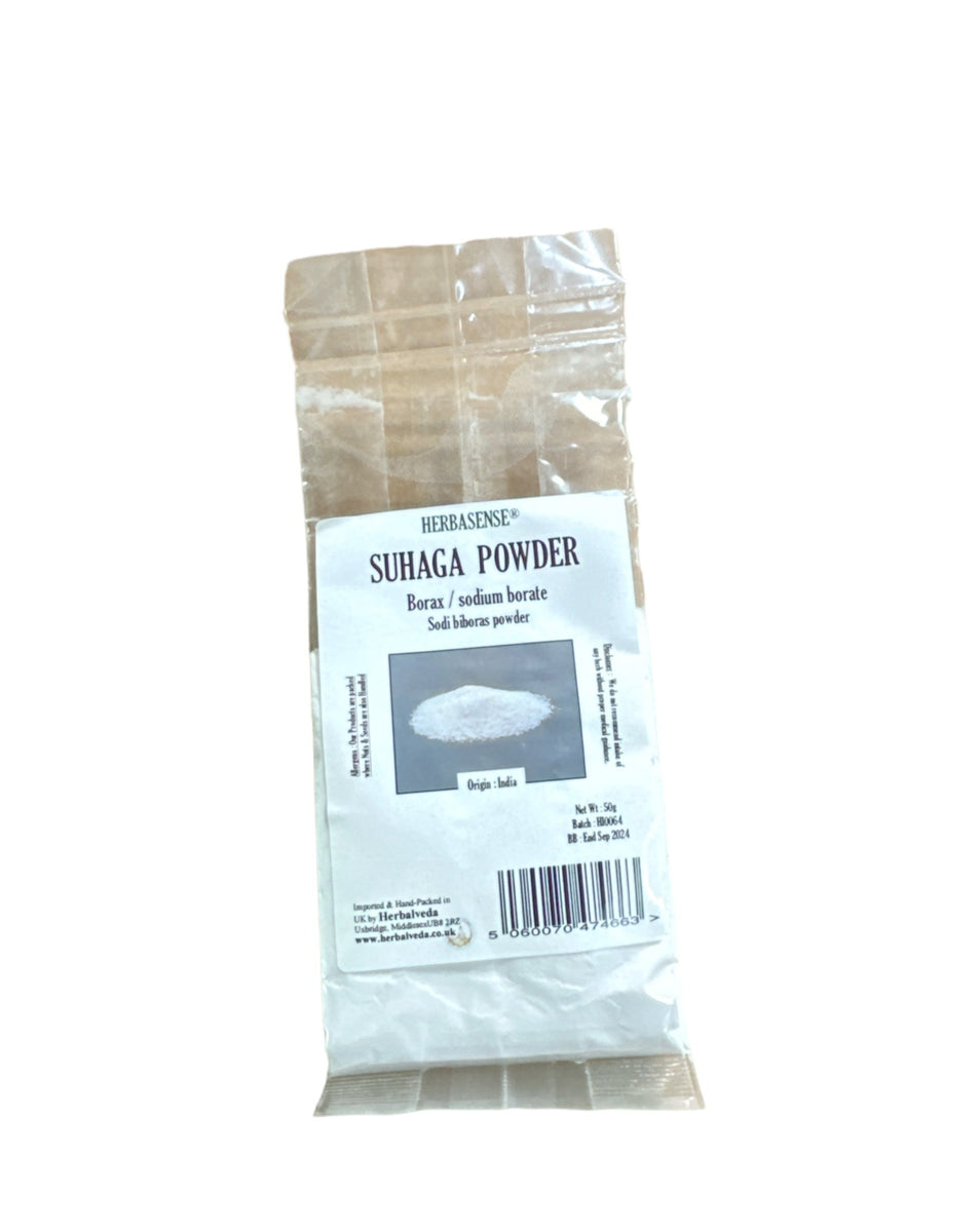 Herbasense Suhaga Powder 50g - Borax, Traditional External Use, Mineral ...