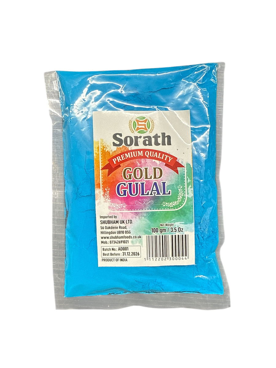 Sorath Gold Gulal - Blue Holi Colour 100g | Buy Holi Colours in Uk ...