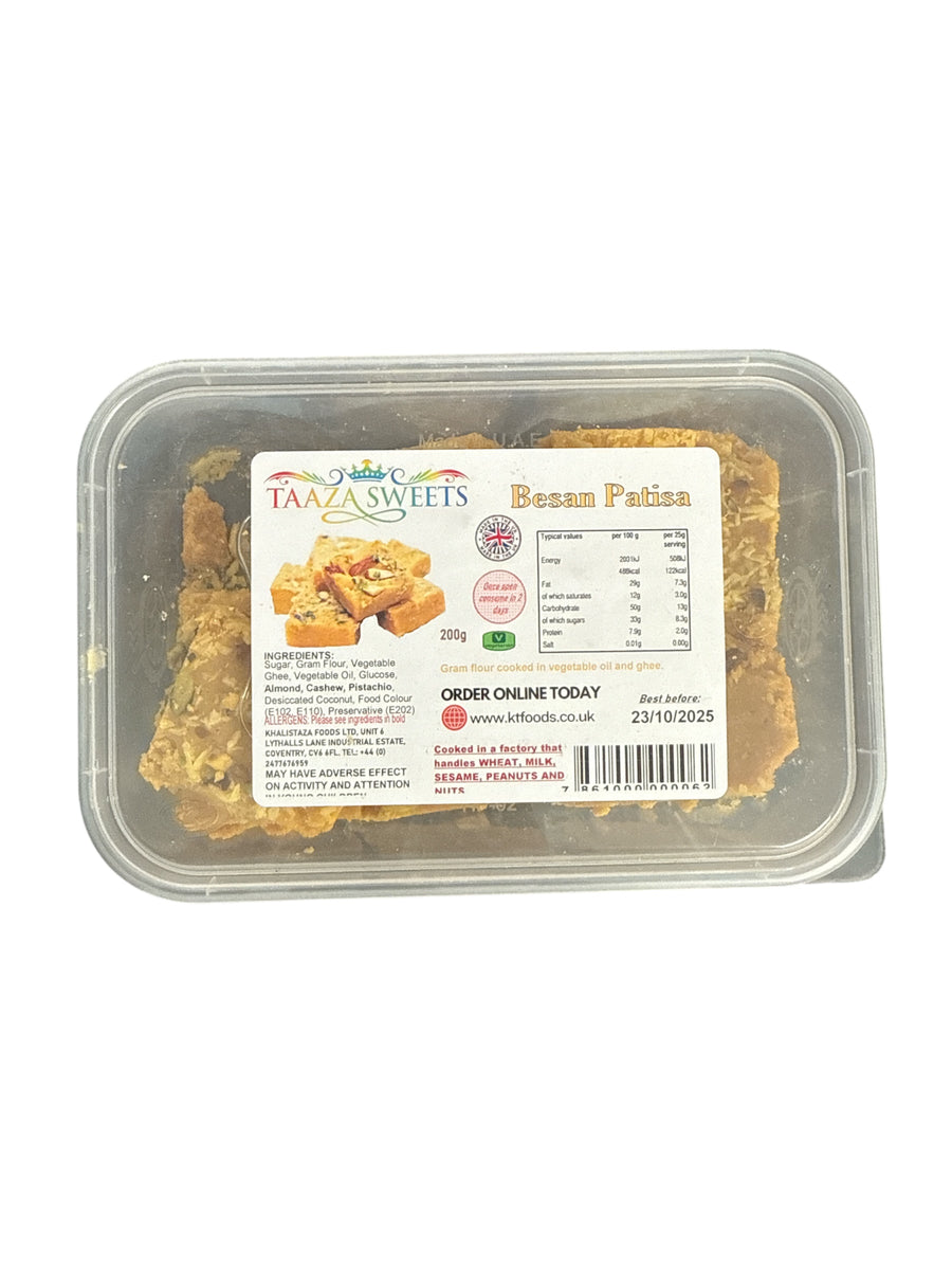 Buy Taaza Besan Patisa 200g – Classic Indian Sweet Online – Food Bazaar