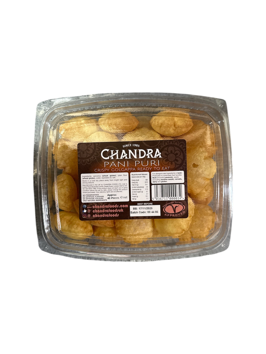 Chandra Pani Puri Gol Gappa 40 Piece | Authentic Indian Snack in Hayes ...