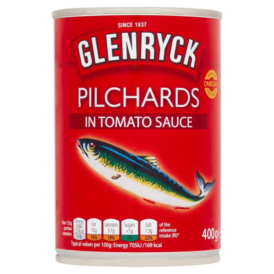 Glenryck Pilchards In Tomato Sauce 400g - Buy Online UK | Omega-3 Fish ...