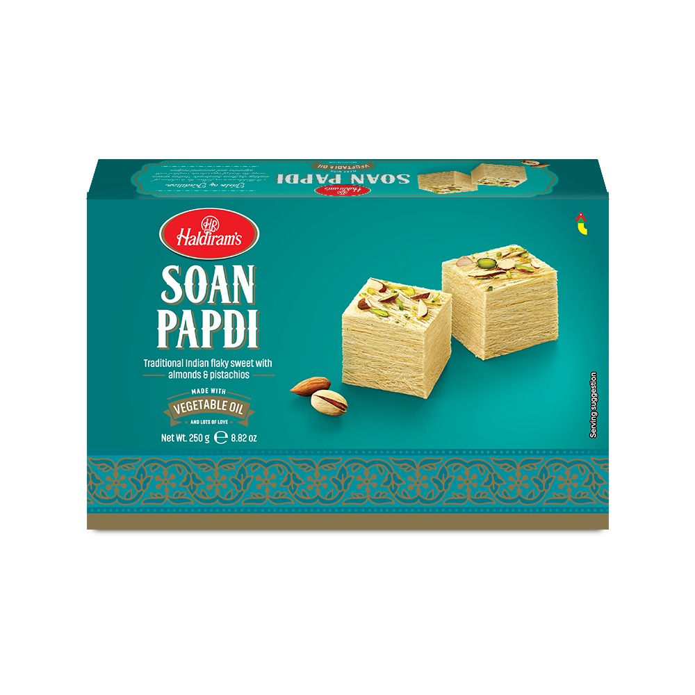 Haldiram's Soan Papdi 250g ,500g - Flaky Indian Sweet with Nuts UK ...